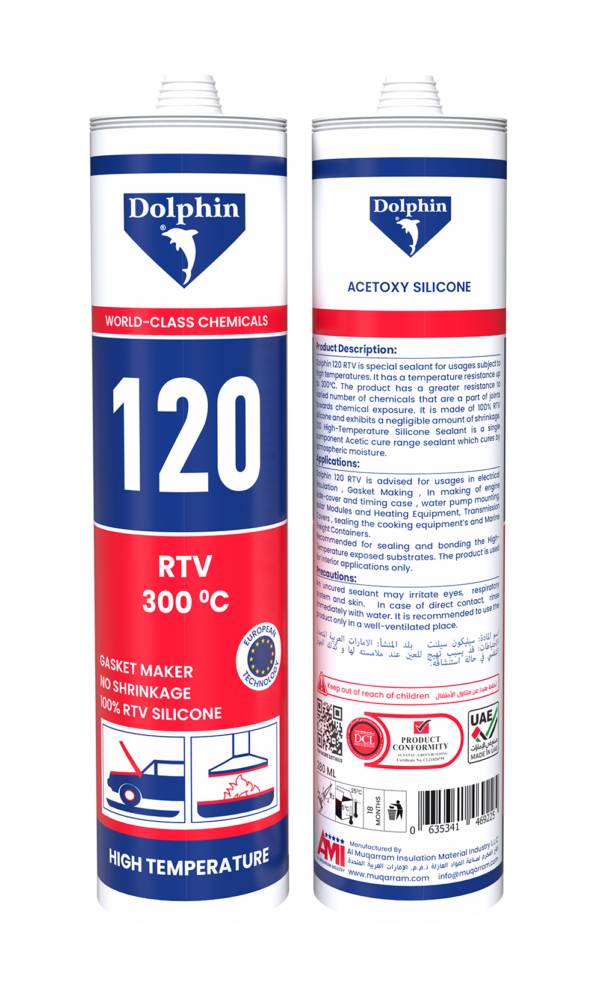 Dolphin 120 RTV High-Temp Silicone Sealant - 280ml