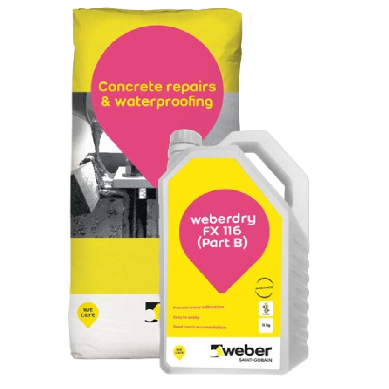 Weber weberdry 116 FX Flexible Cement Based Acrylic Waterproof Coating ...
